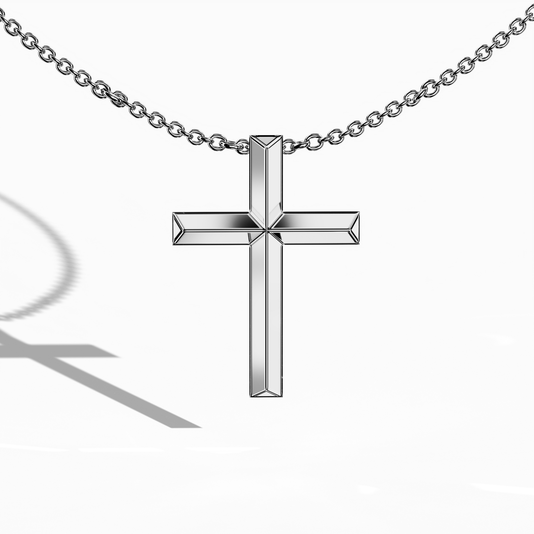Cross Pendant in 18k white Gold | Jonga® Designer pendant